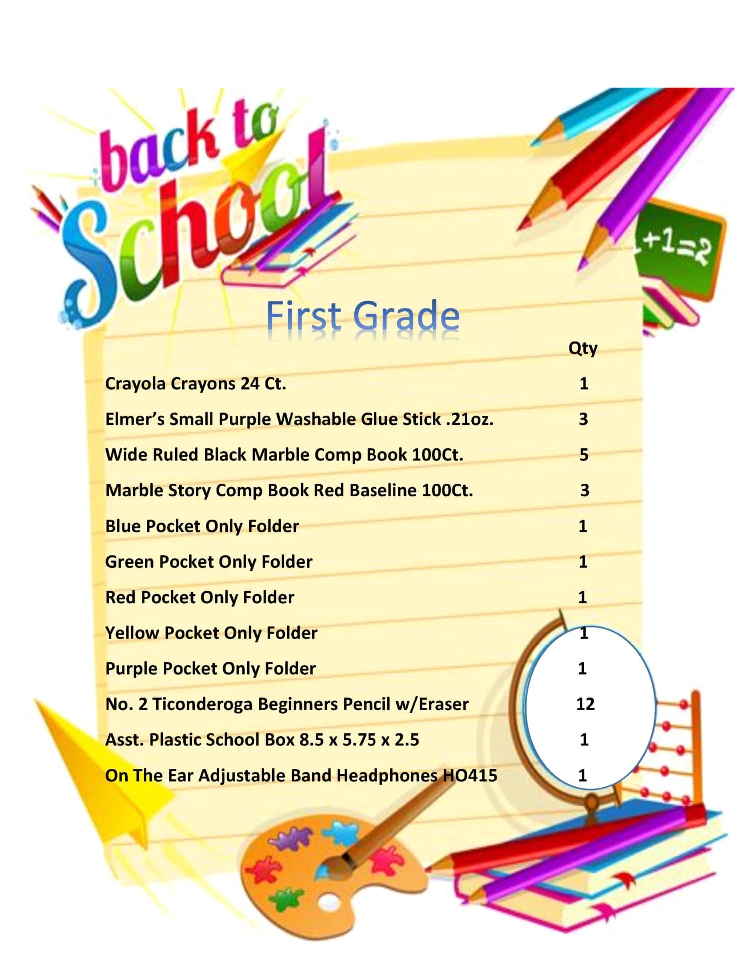 Supply lists for the 2019-2020 school year - Takoma Park Elementary ...